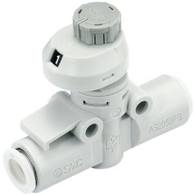 SMC | AS-FS Series, Speed Controller with Indicator/In-line Type ...