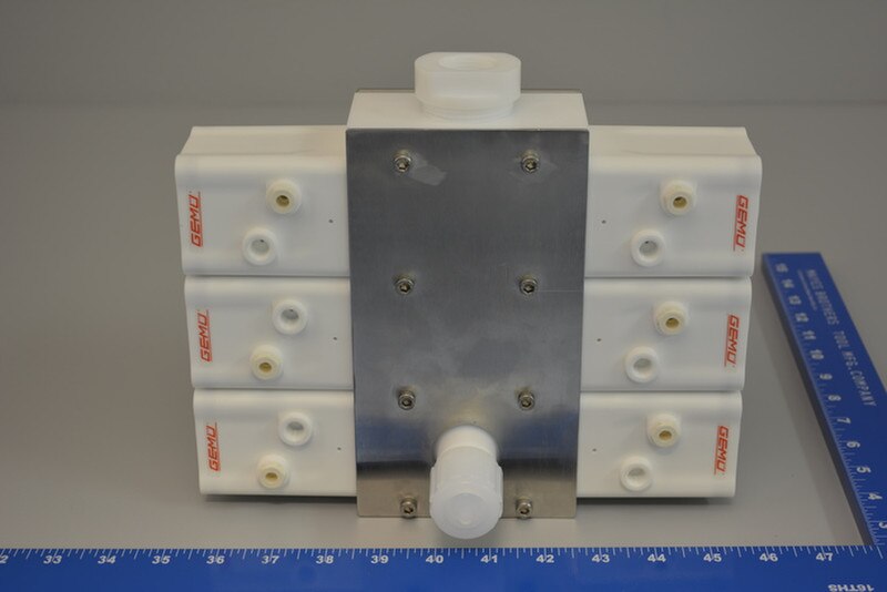 ClassOne GEMU 6-Way Drain Manifold for Semitool Tools